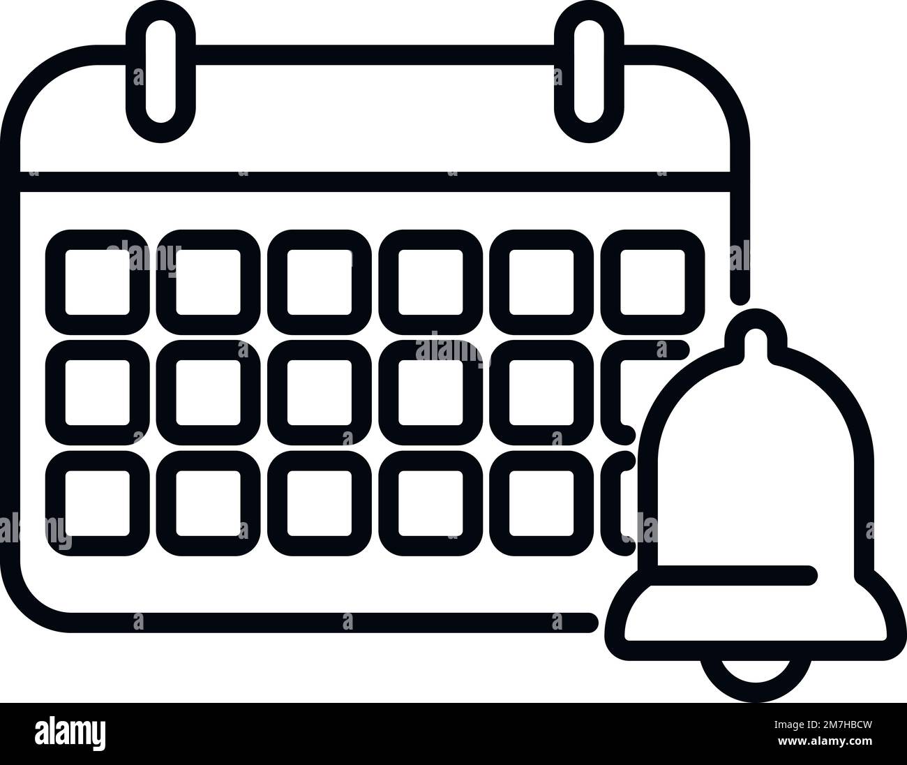 Calendar task schedule icon outline vector. Event time. Agenda app ...
