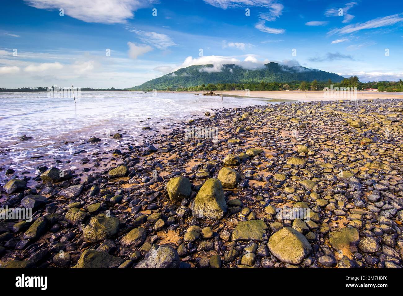 Sematan is a fishing village looking out over the South China Sea Stock ...