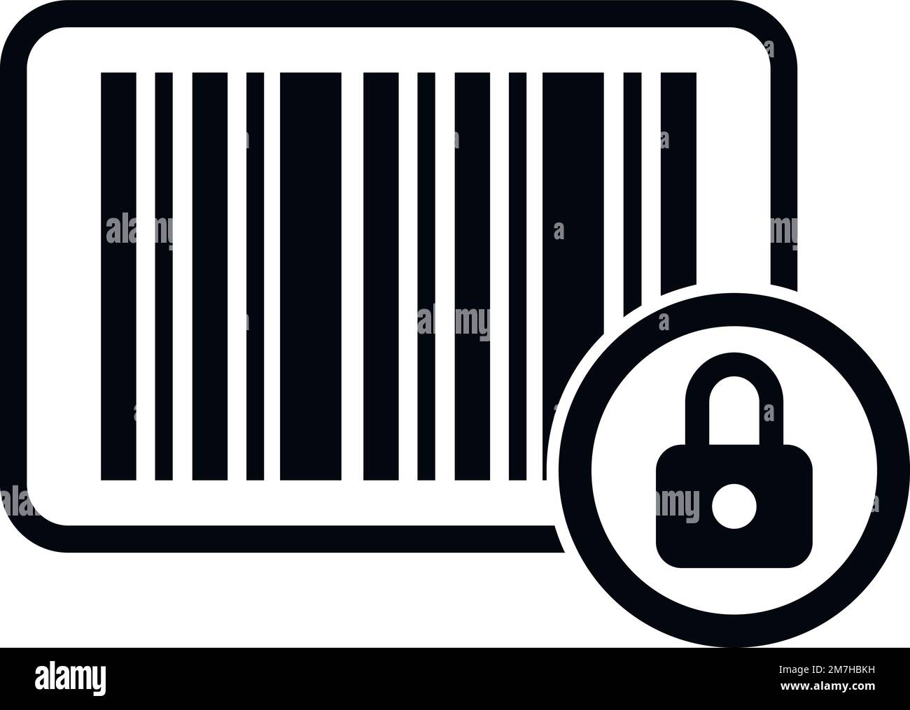 Secured bar code icon simple vector. Cipher data. Lock security Stock ... Secured bar code icon simple vector. Cipher data. Lock security Stock ...