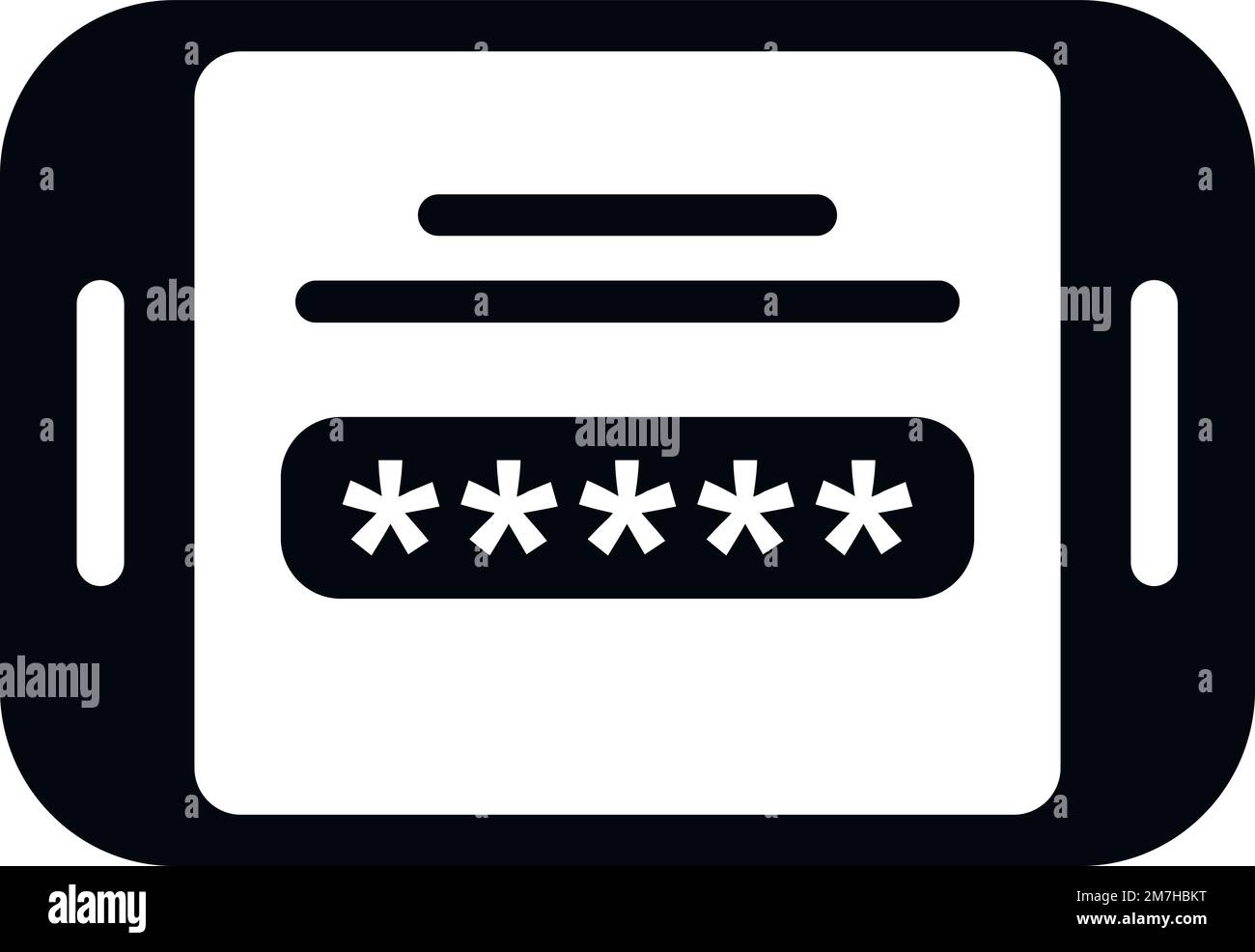 Tablet Password Icon Simple Vector Data Cipher Lock Code Stock Vector Image And Art Alamy