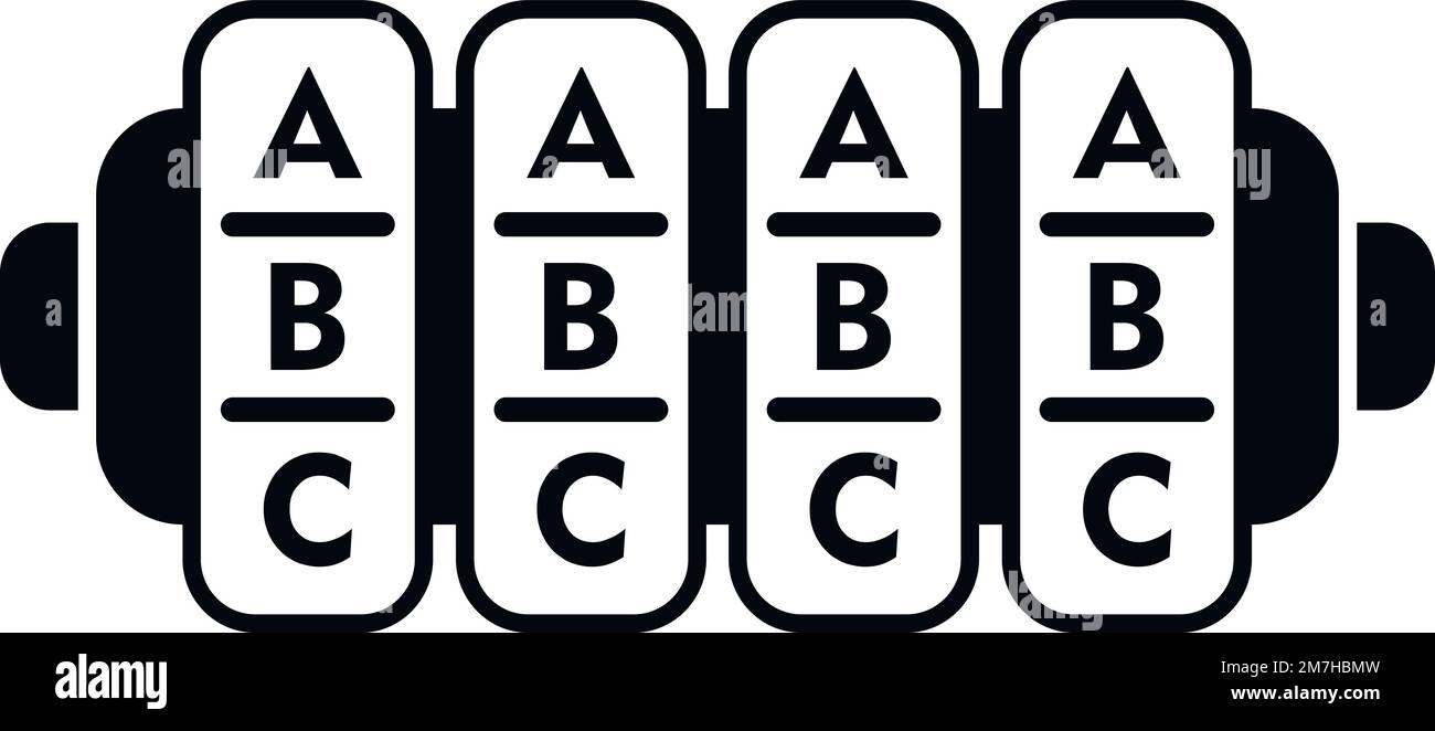 Letter Cipher Icon Simple Vector Data Encryption Code Lock Stock Vector Image And Art Alamy