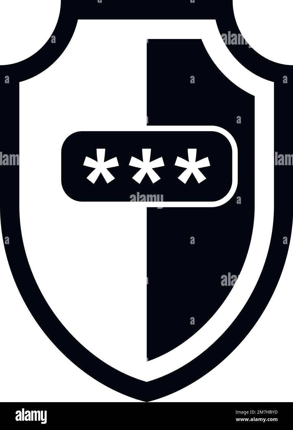 Security shield icon simple vector. Code lock. Scan encrypt Stock ...