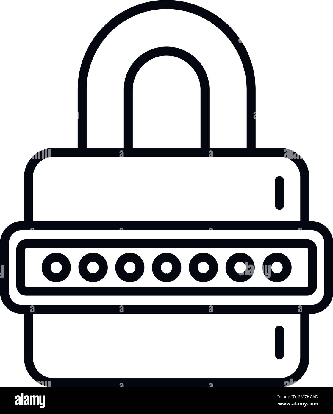 Code Padlock Icon Outline Vector Cipher Data Lock Security Stock Vector Image And Art Alamy