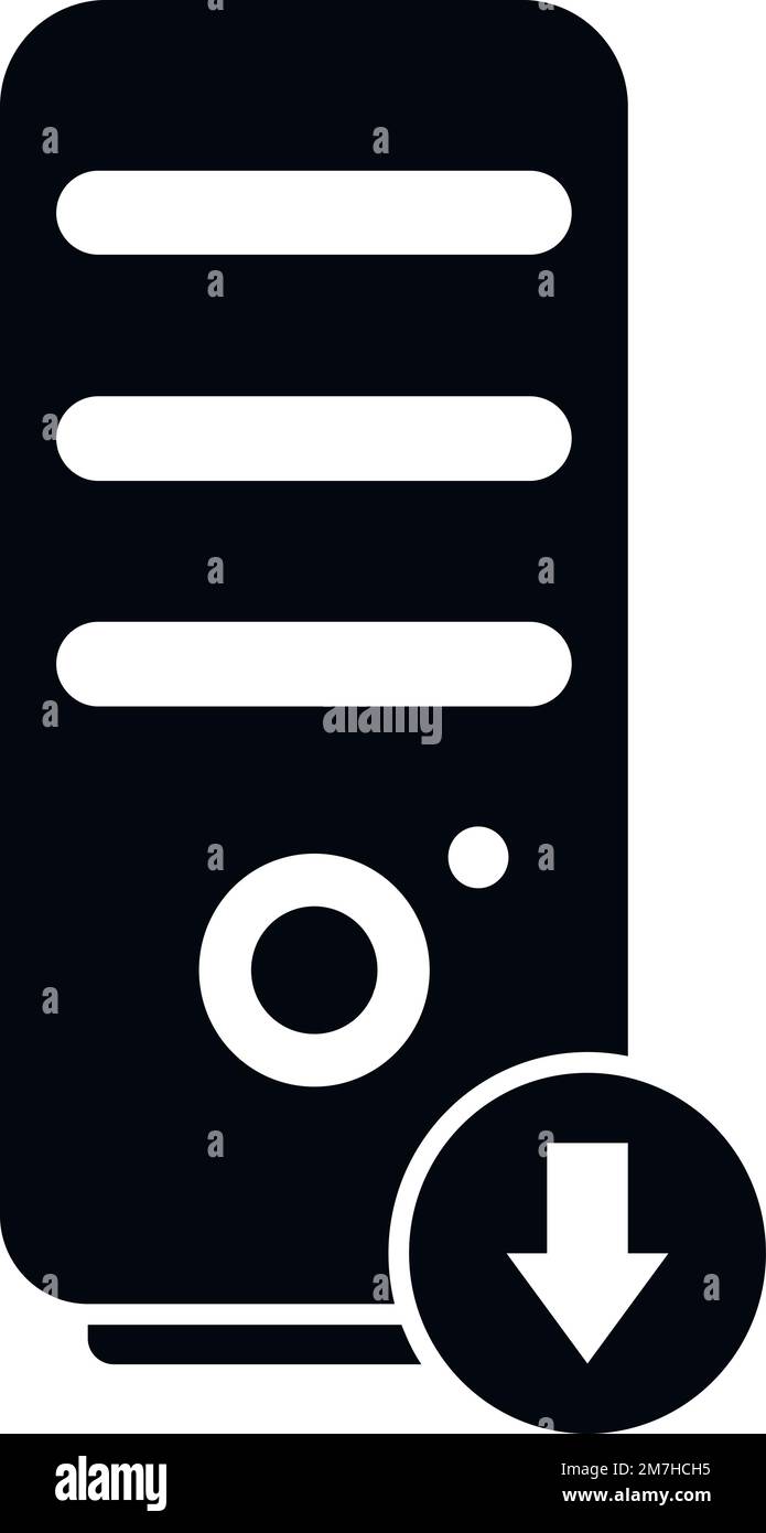 Computer backup icon simple vector. Data cloud. Network system Stock ...