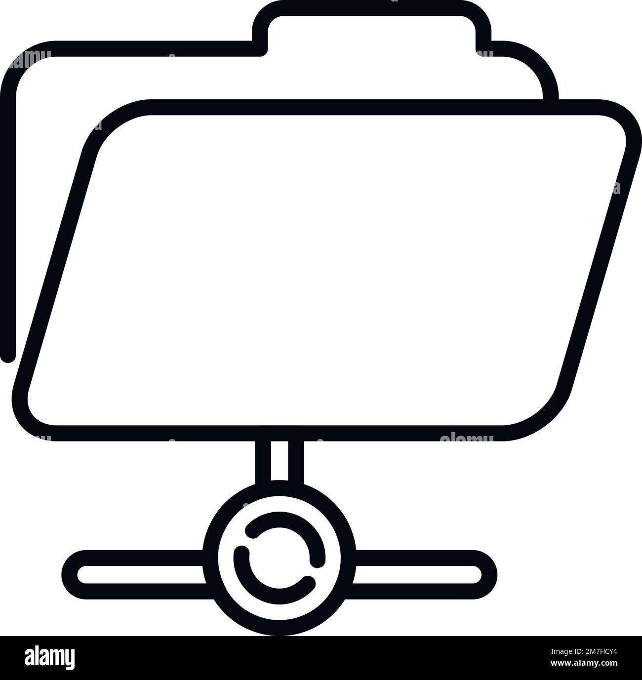 Folder storage icon outline vector. Data backup. Server file Stock ...