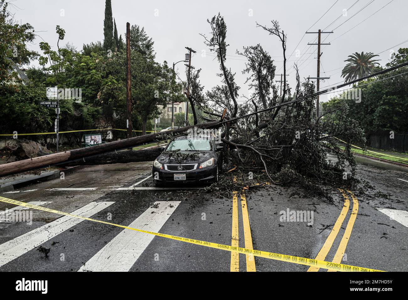 Los Angeles, USA. 09th Jan, 2023. Heavy rain fall from atmospheric ...