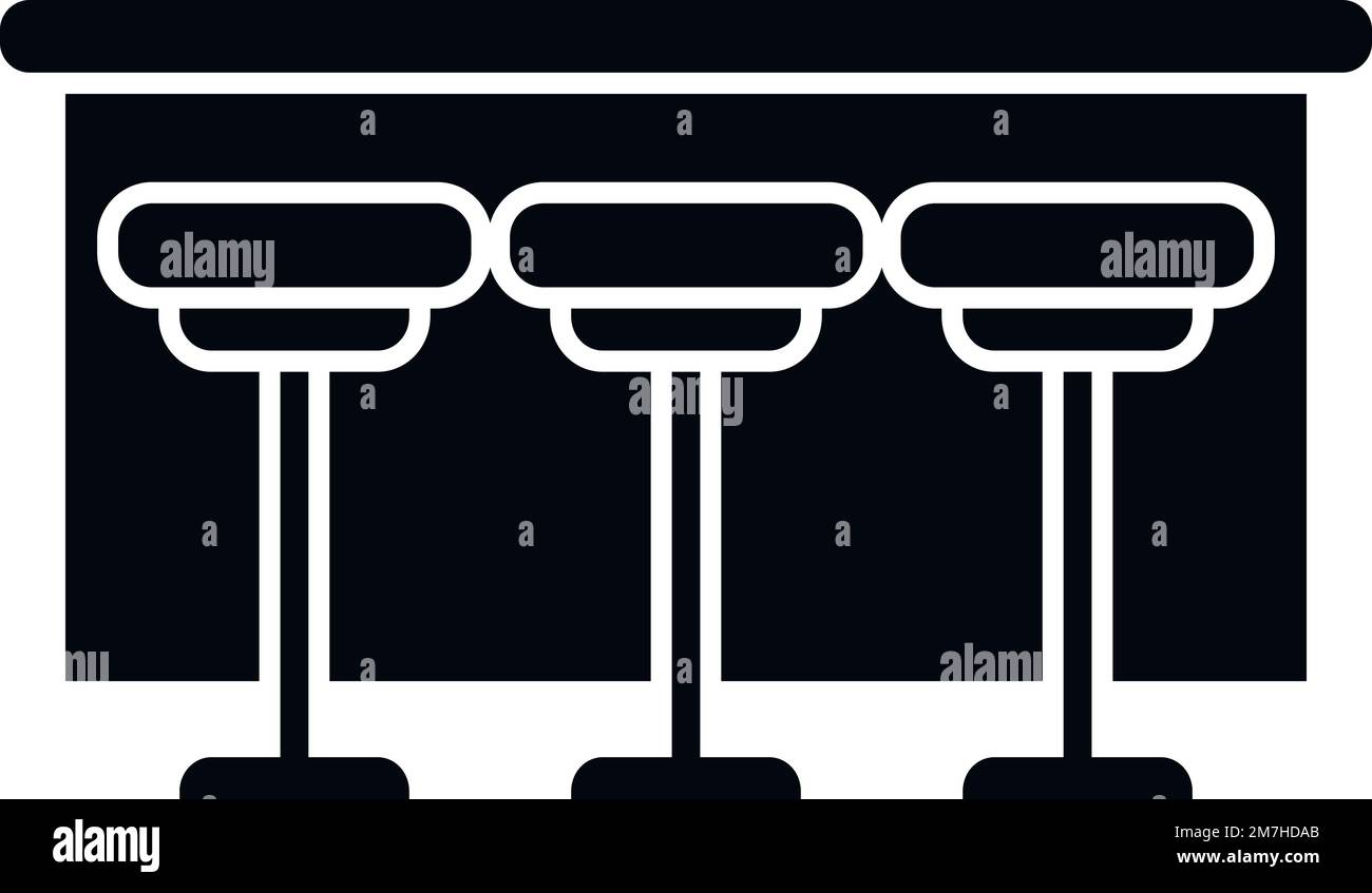 Wood bar counter icon simple vector. Cafe table. Restaurant beer Stock ...