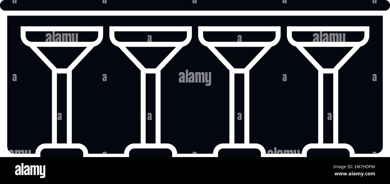 Chair bar icon simple vector. Cafe pub. Wine interior Stock Vector ...