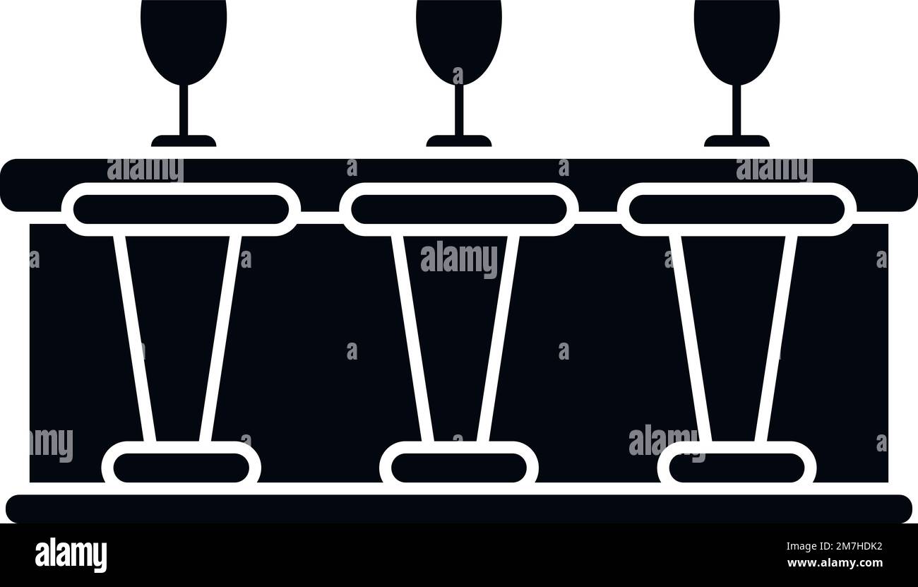 Furniture wood icon simple vector. Bar counter. Table food Stock Vector ...