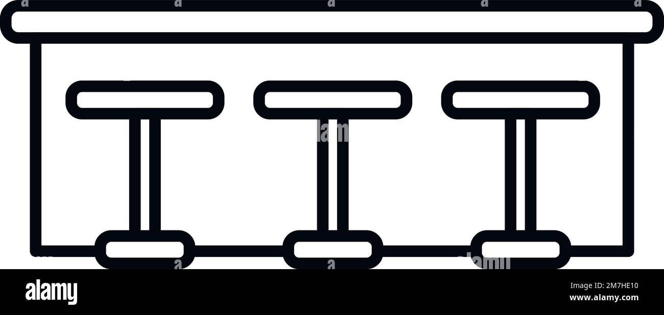 Bar counter icon outline vector. Cafe table. Beer food Stock Vector ...