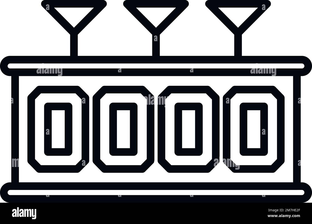 Bar counter table icon outline vector. Cafe pub. Restaurant desk Stock ...