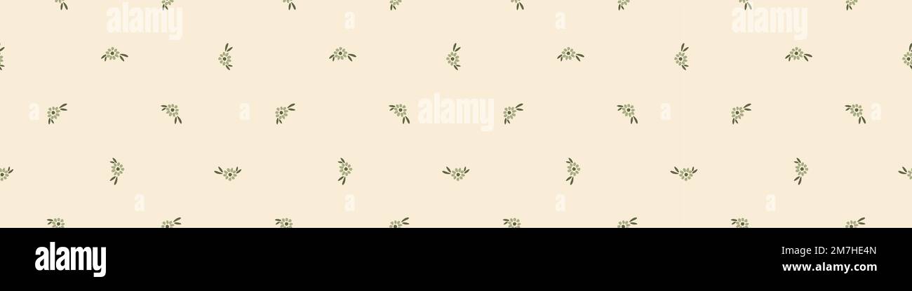 Natural allotment floral vector border. Seamless garden growing floral ...