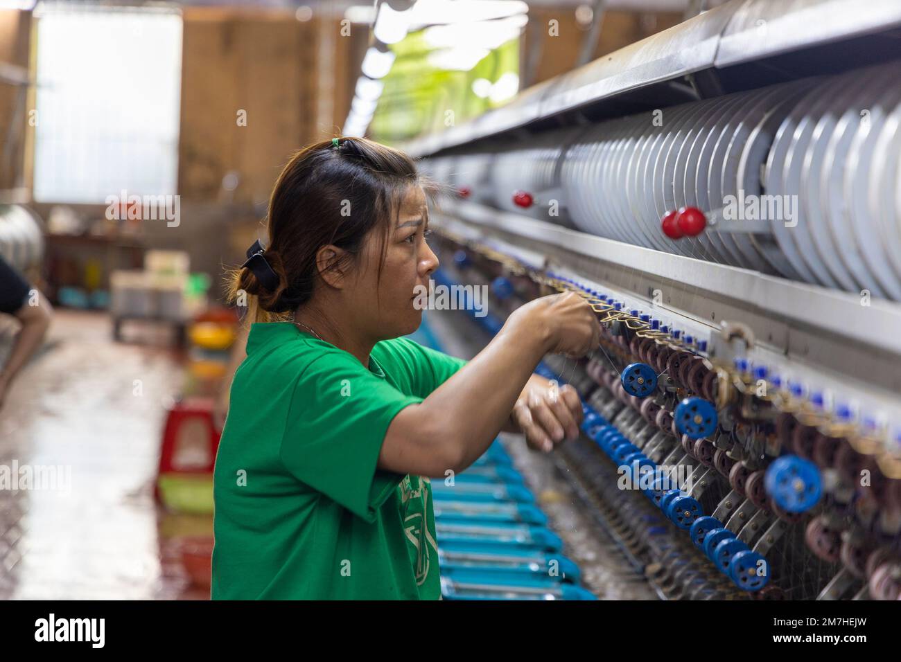 Silk factory in Da Lat, Vietnam Stock Photo - Alamy