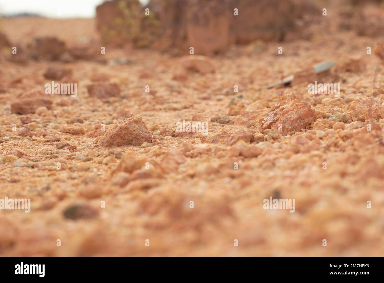 scene around the deserted land due to deforestation and earth mining ...