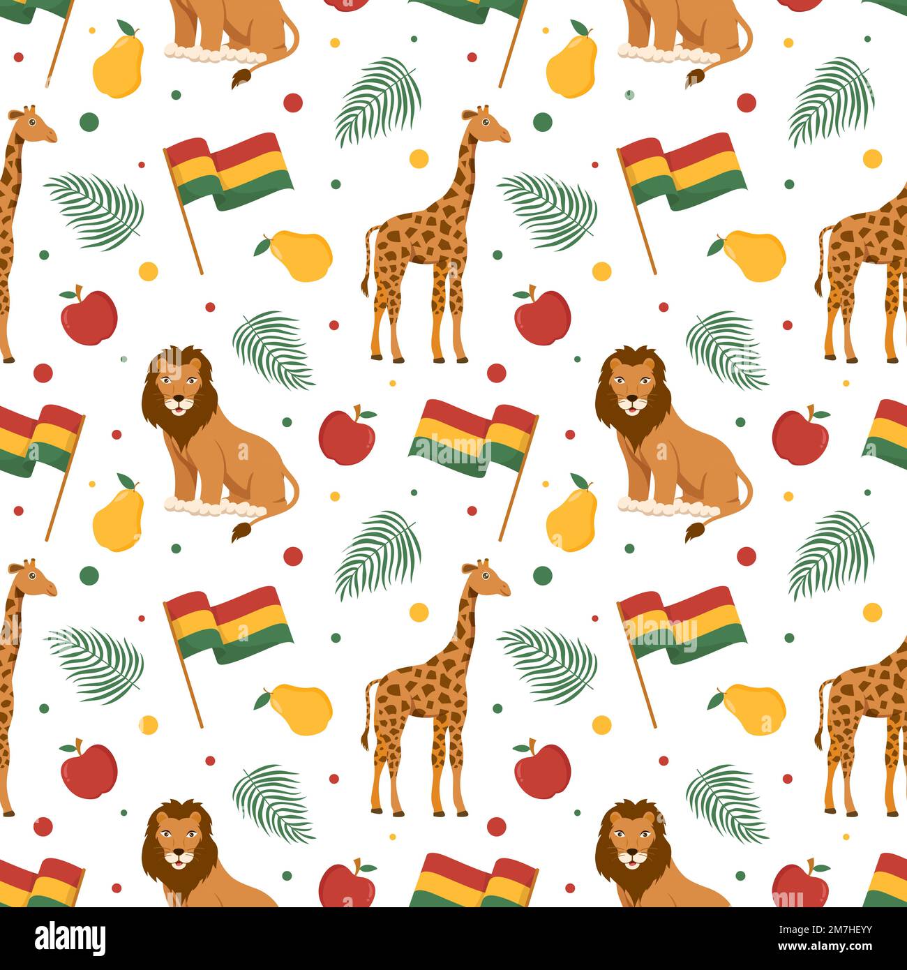 Black History Month Seamless Pattern of African American Holiday in ...