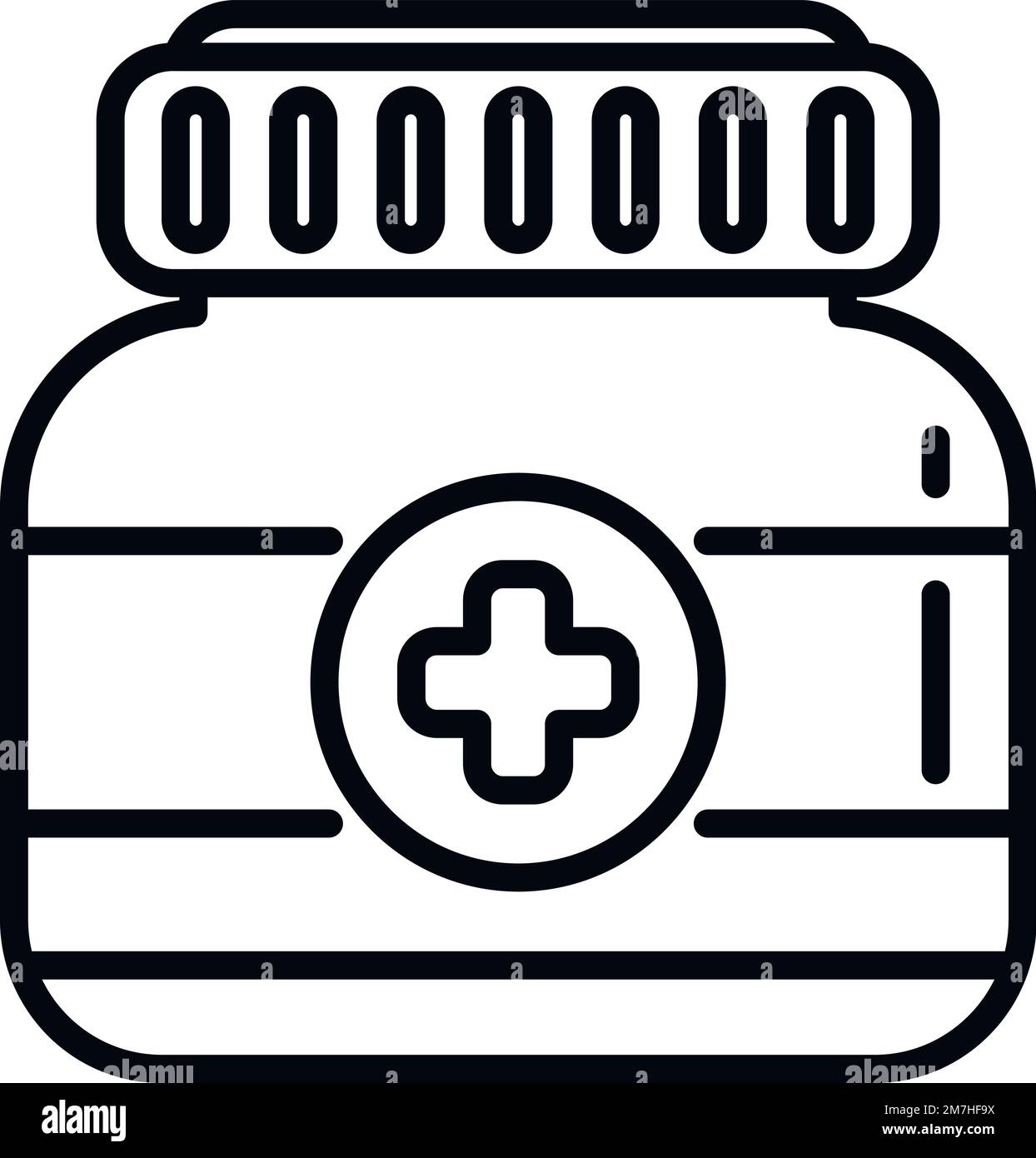 Medical bottle icon outline vector. Cough throat. Flu syrup Stock ...