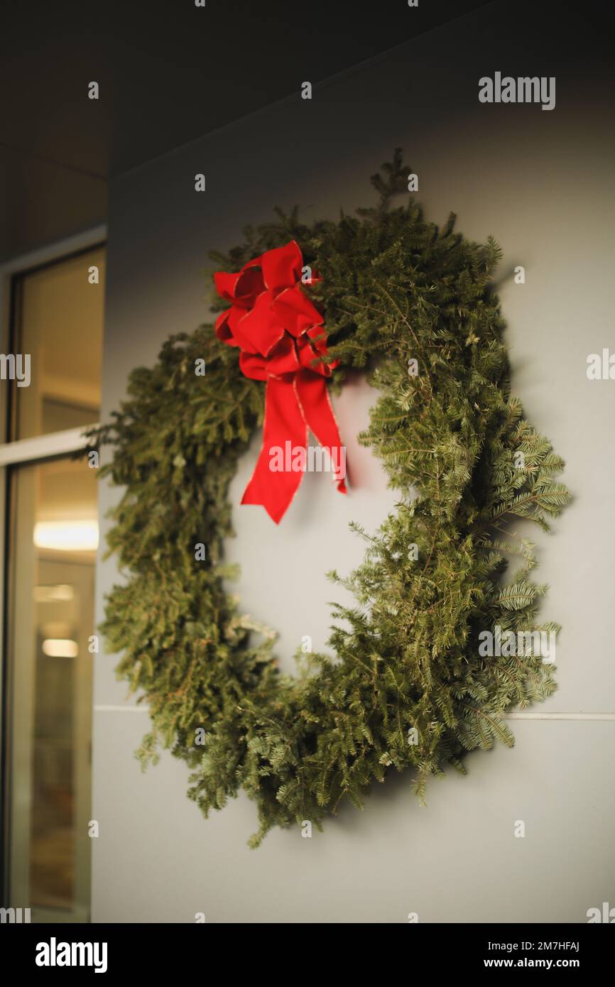 Christmas tree decoration presents Christmas lights warm colors Stock ...