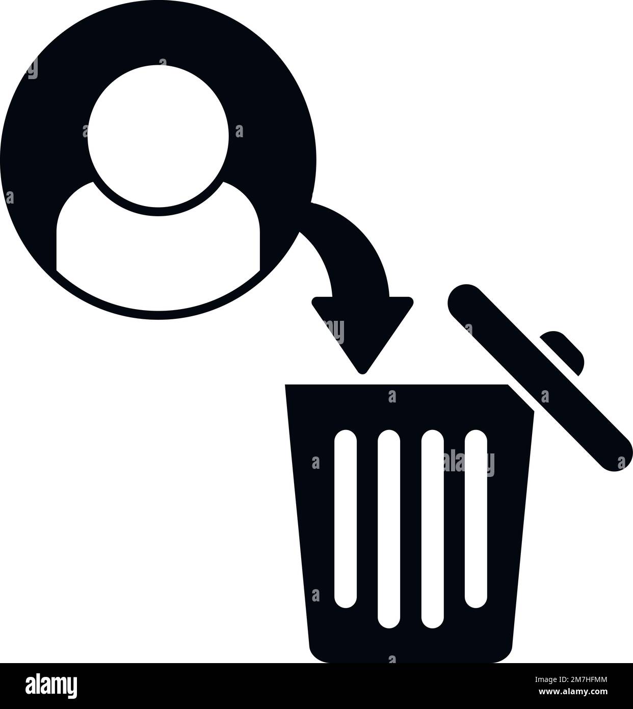 Recycle bin icon simple vector. Delete service. Remove account Stock ...