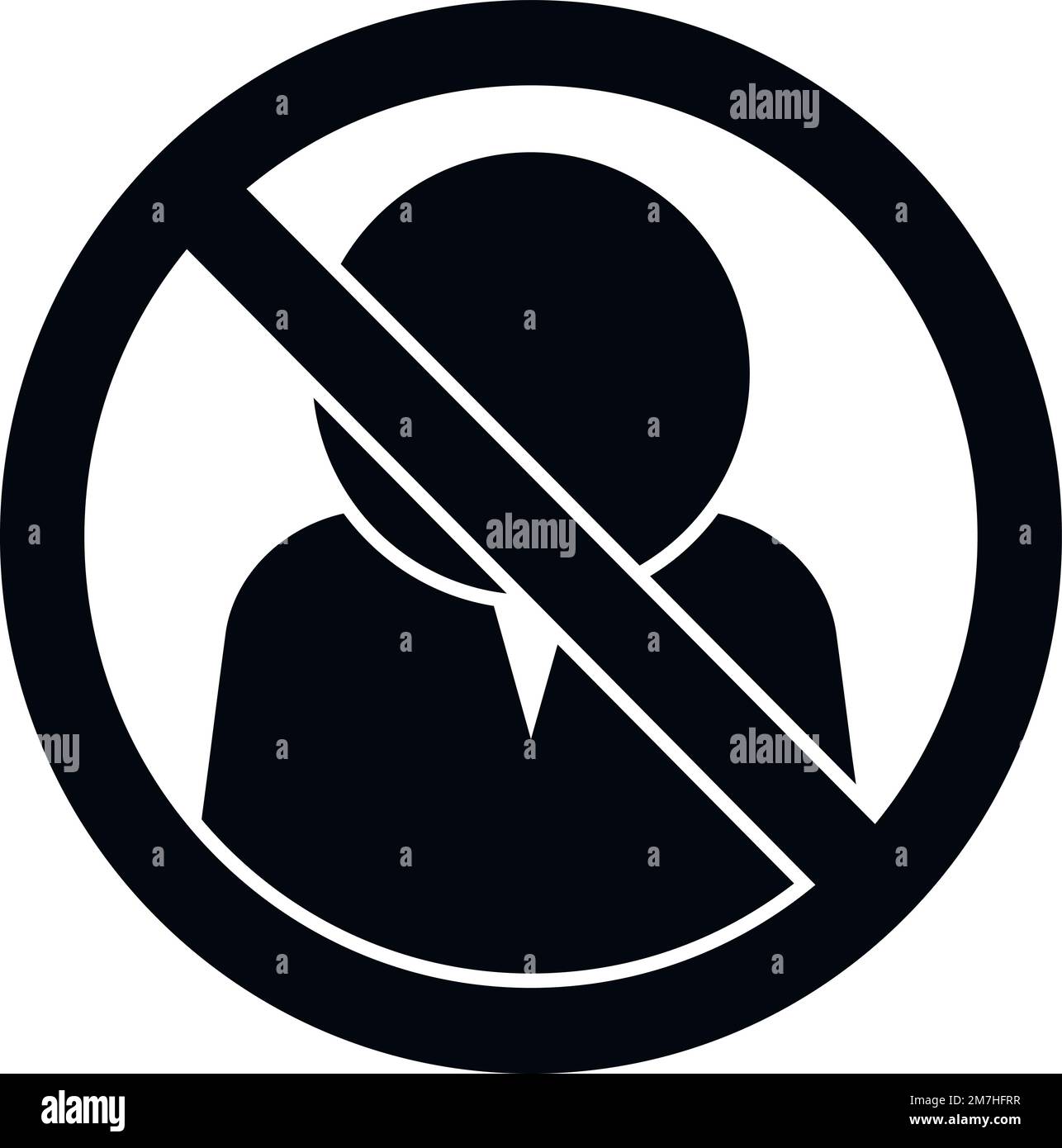 Ban user icon simple vector. Delete service. Remove account Stock ...