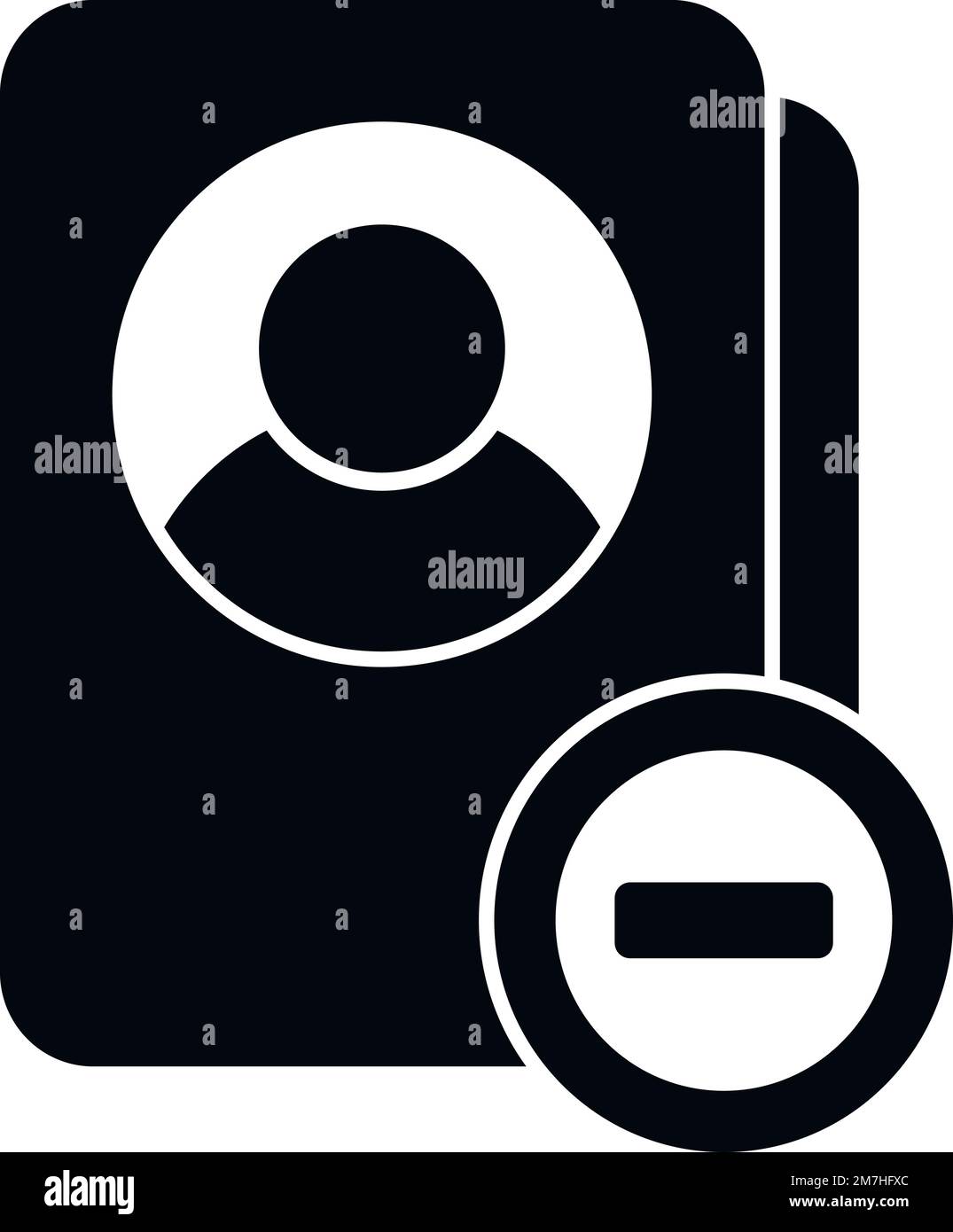 Remove account icon simple vector. Delete service. Data person Stock ...