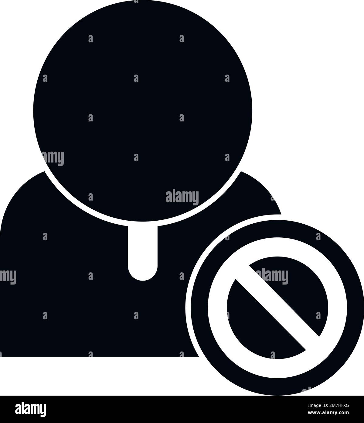 Block account icon simple vector. Delete service. Remove user Stock ...