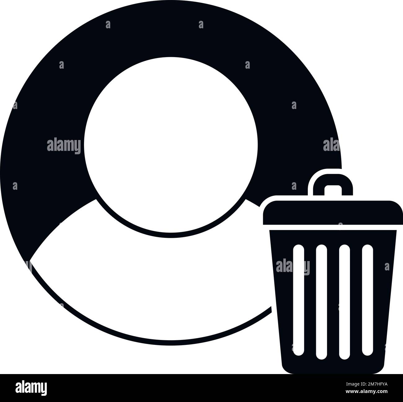 Delete User Icon Simple Vector File Profile Trash Man Stock Vector Image And Art Alamy