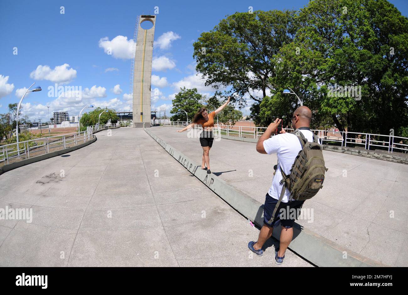 Macapá,Amapá,Brazil,November 12, 2021.Marco Zero tourist monument ...