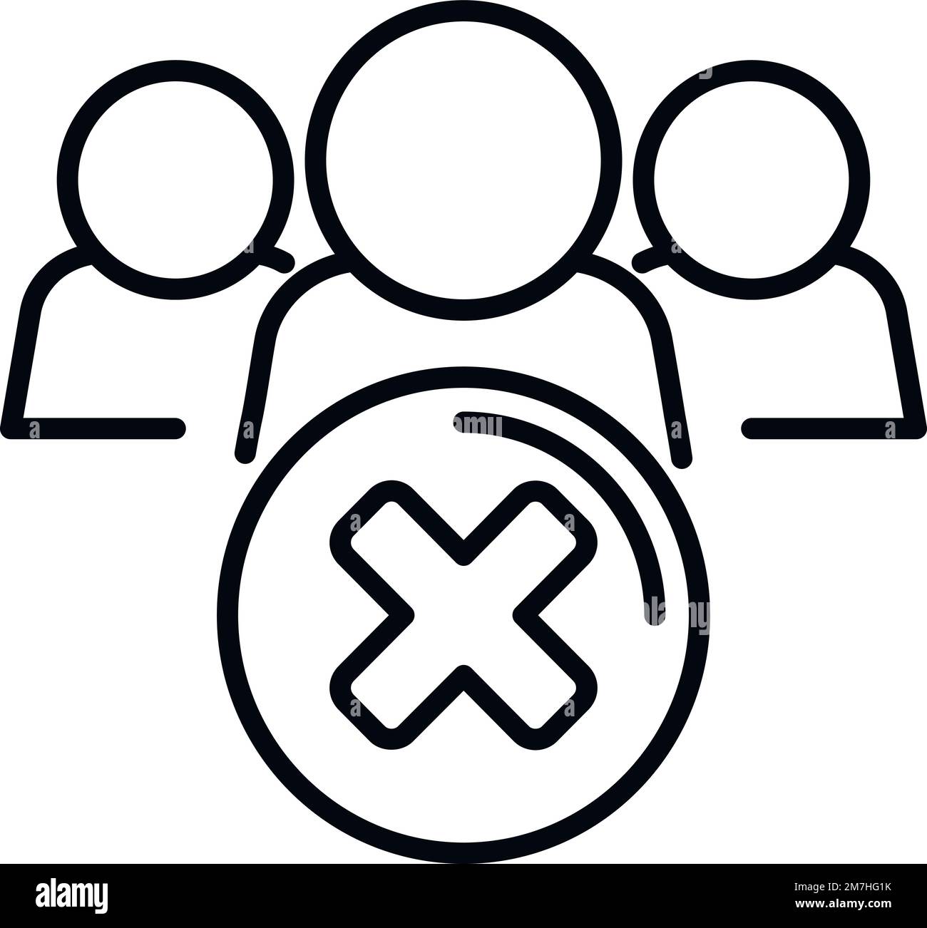 Group trash icon outline vector. People service. Account user Stock ...