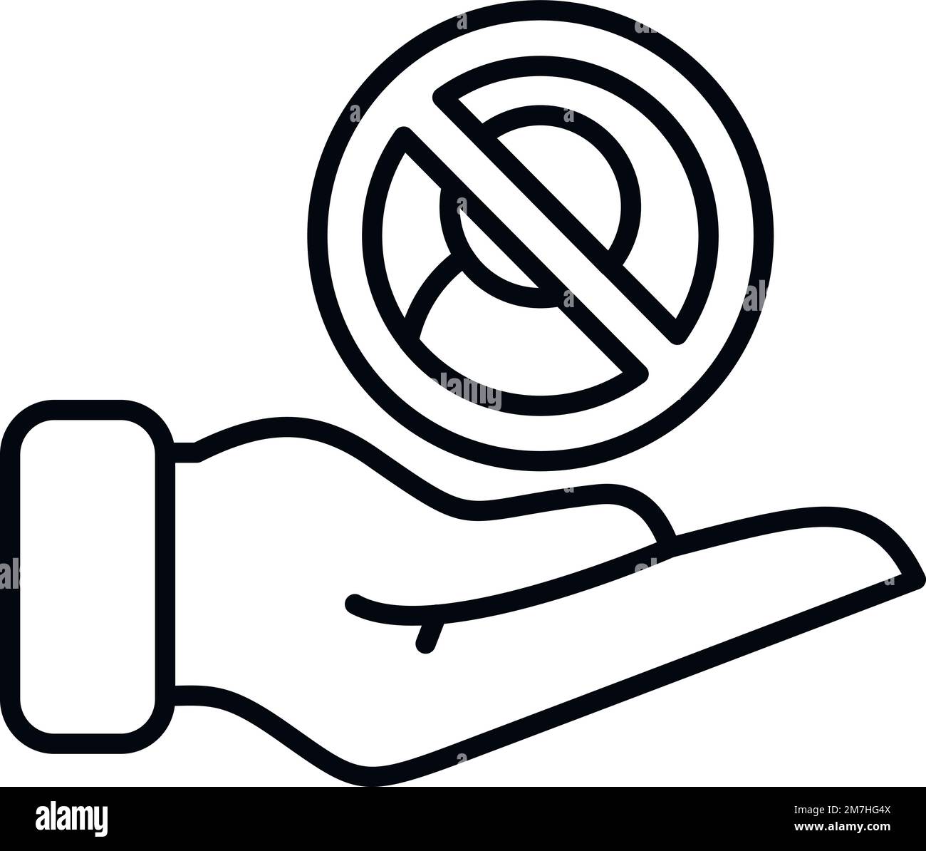 Keep remove user icon outline vector. People service. Account privacy ...