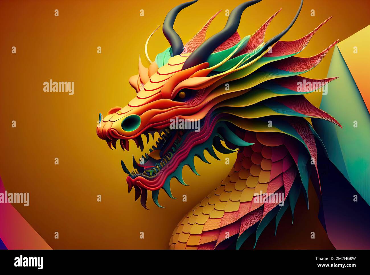 Chinese New Year Decoration--Closeup of Dancing Dragon and knots Stock ...