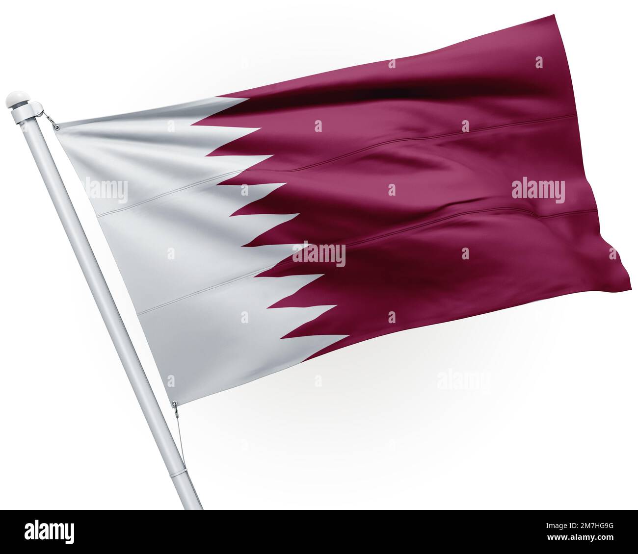 waving flag 3d illustration isolated background Stock Photo - Alamy