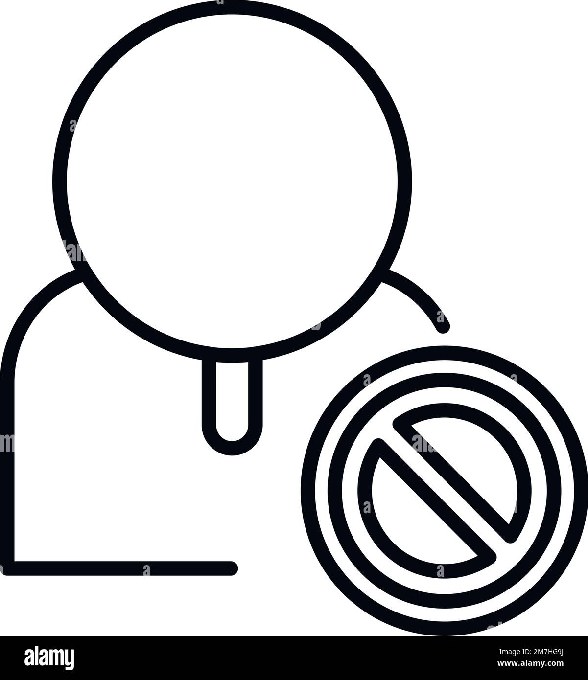 Block account icon outline vector. Delete service. Remove user Stock ...