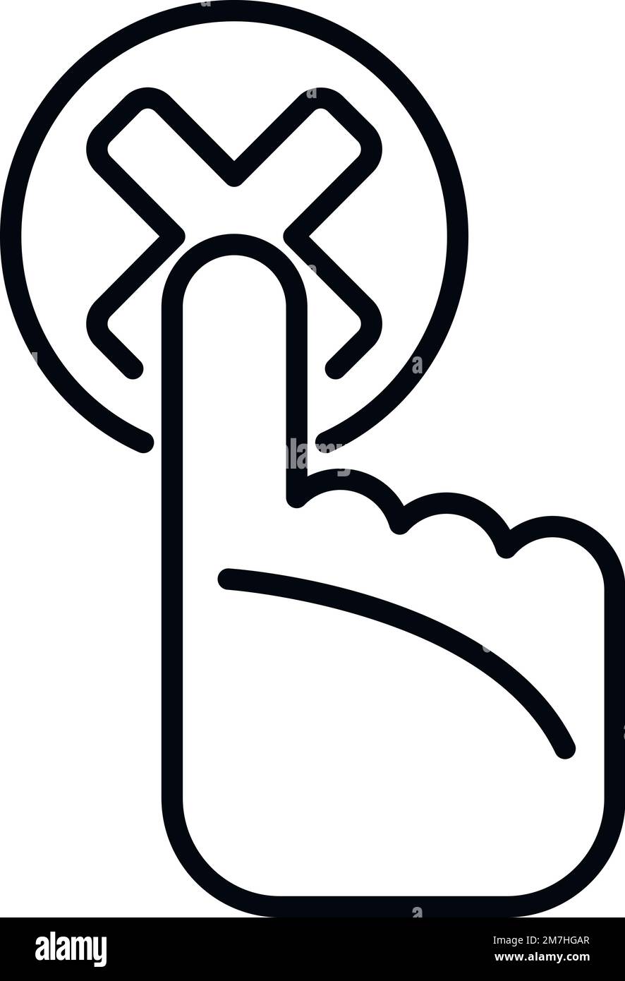 Delete Button Icon Outline Vector People Service Account User Stock Vector Image And Art Alamy