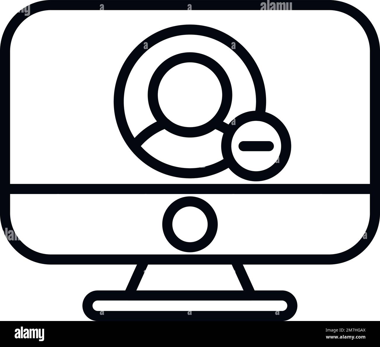 Delete network user icon Black and White Stock Photos & Images - Alamy