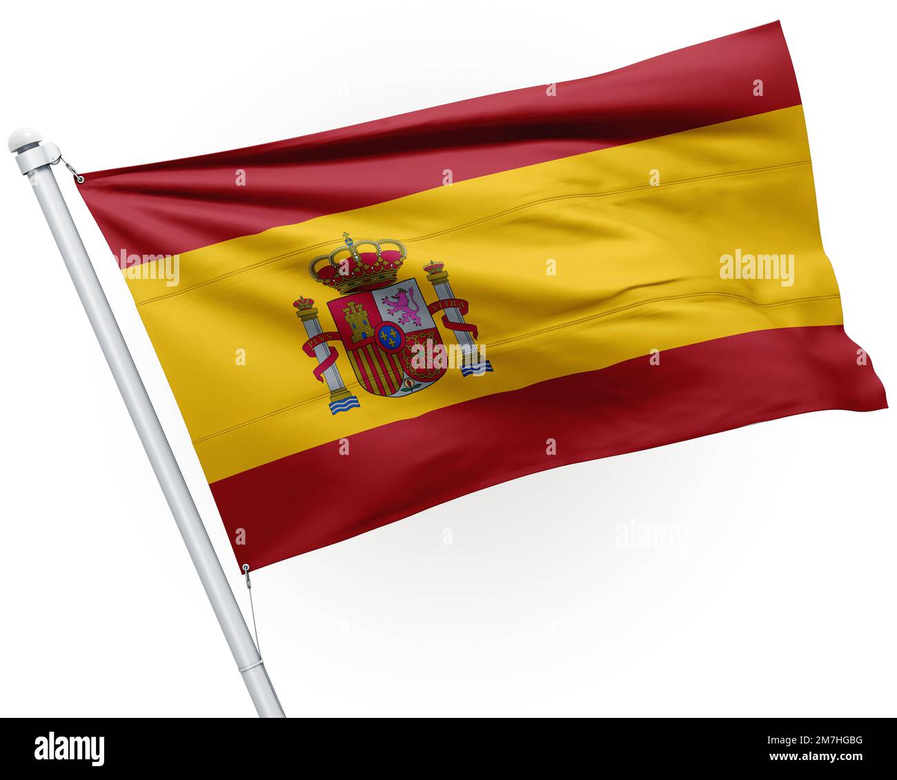 waving flag 3d illustration isolated background Stock Photo - Alamy