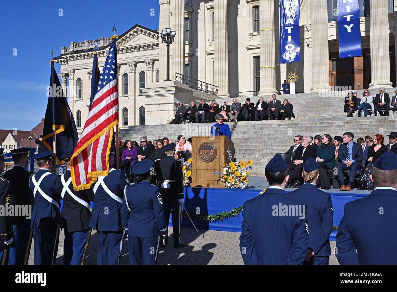 TOPEKA, KANSAS - JANUARY 9, 2023Kansas Democratic Governor Laura Kelly ...