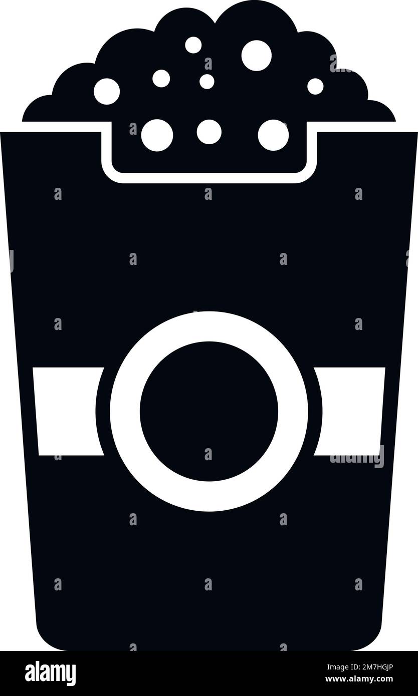 Popcorn bag icon simple vector. Corn seller. Cart stand Stock Vector ...