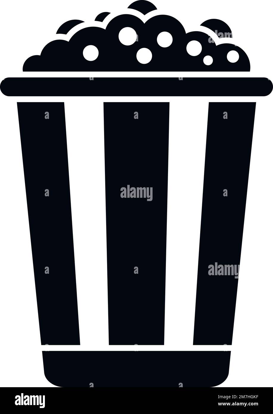 Popcorn bag icon simple vector. Machine corn. Food seller Stock Vector ...