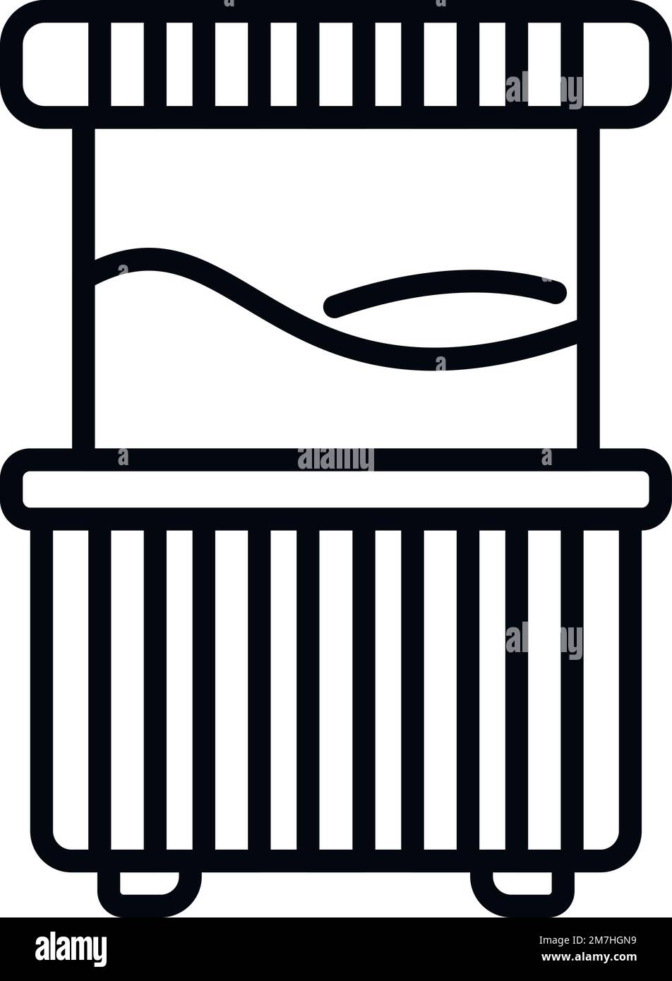 Street popcorn cart icon outline vector. Food stand. Pop corn Stock ...