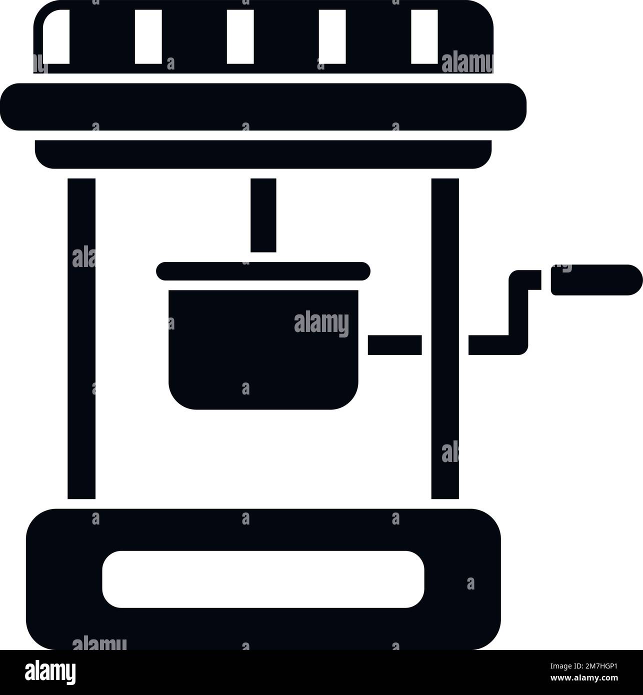 Handle popcorn machine icon simple vector. Pop corn seller. Food stand ...