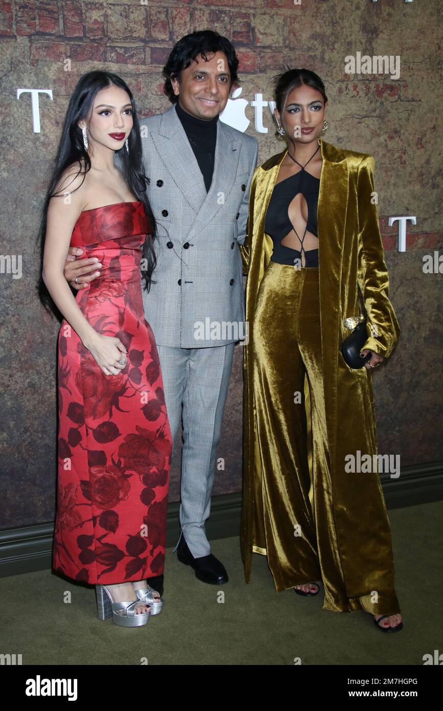 New York, NY, USA. 9th Jan, 2023. Saleka Shyamalan, M. Night Shyamalan ...