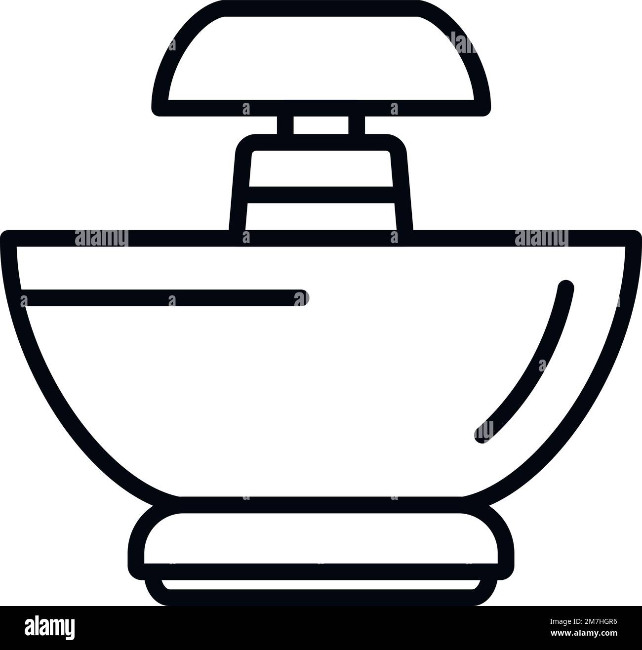 Food bowl icon outline vector. Pop corn machine. Maker candy Stock ...