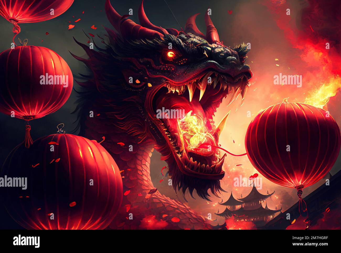 Rabbit dragon dancing hi-res stock photography and images - Alamy
