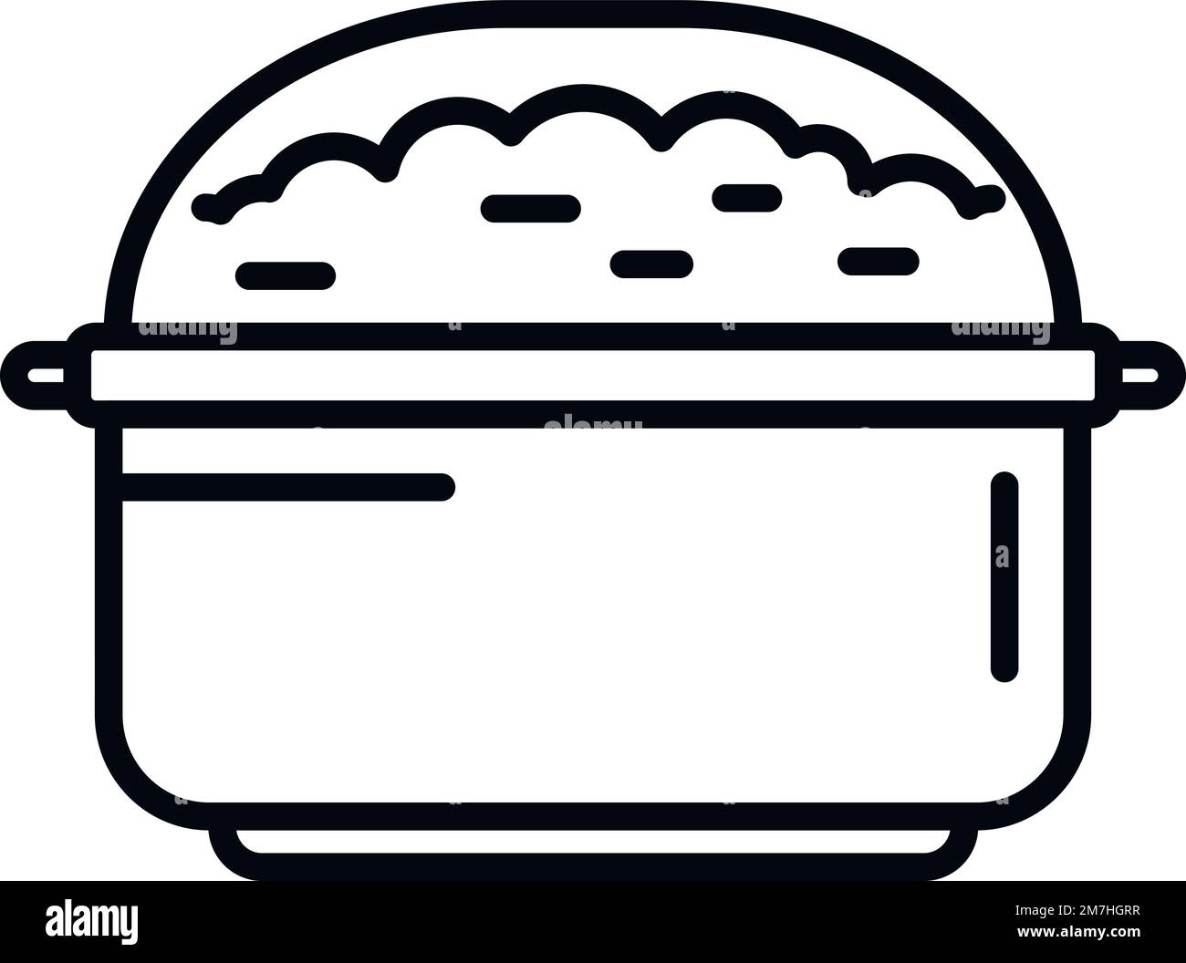 Popcorn full pot icon outline vector. Corn machine. Cooking maker Stock ...