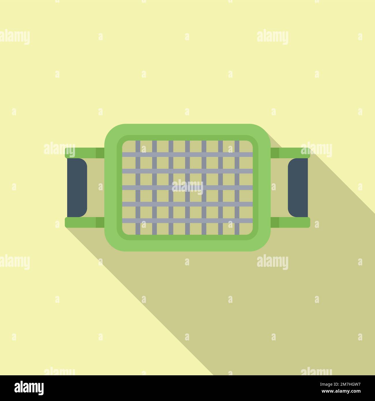 Kitchen vegetable cutter icon flat vector. Cooking slicer. Cut hand ...