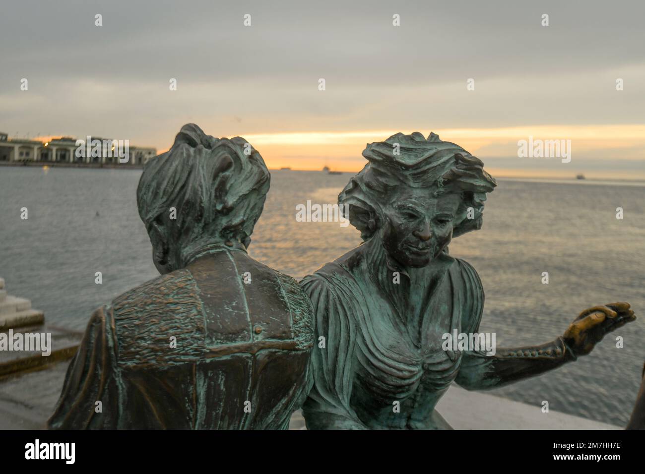 Waterfront bronze statue, Trieste (Italy Stock Photo - Alamy