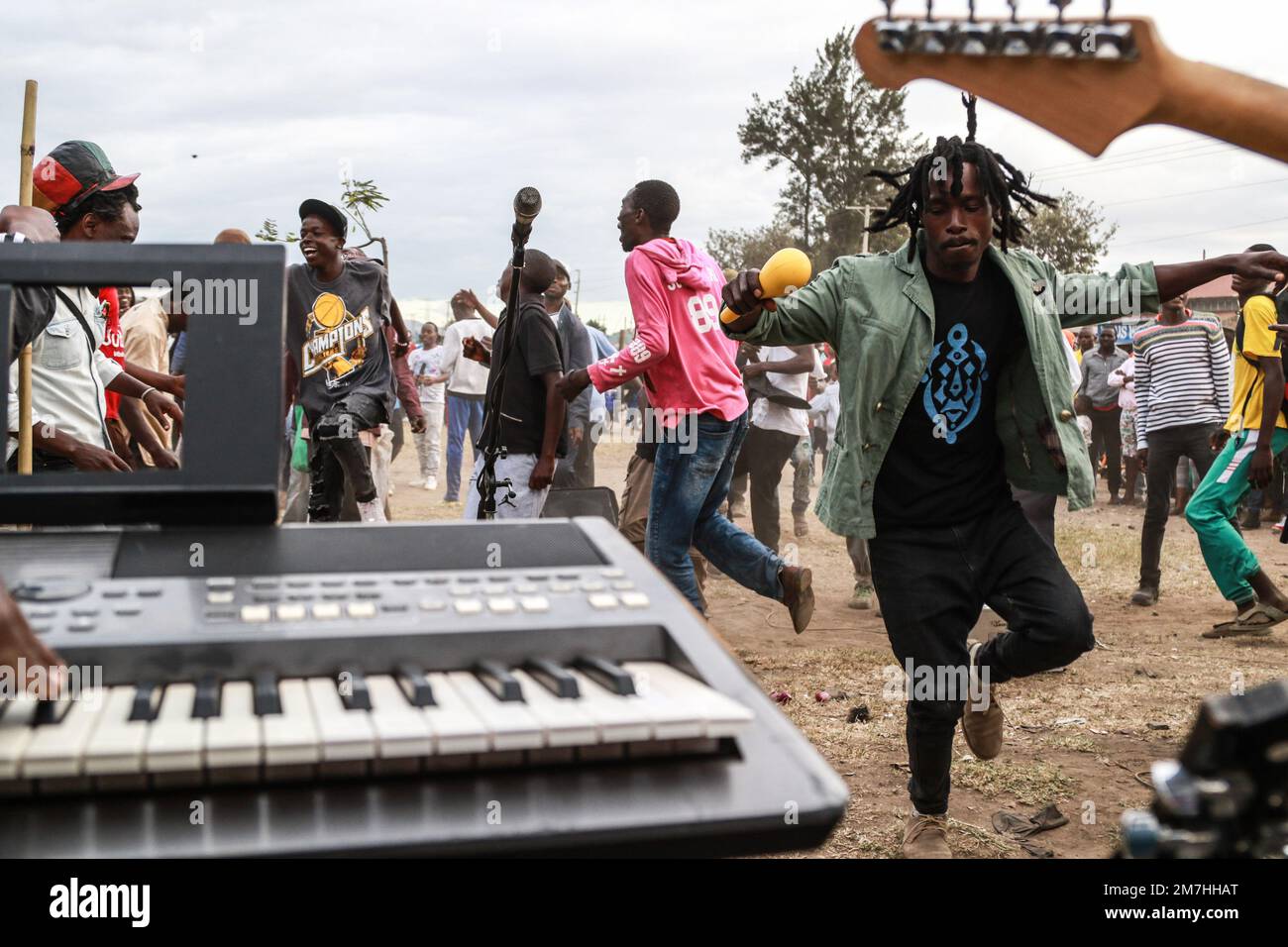 Musicians entertain revelers during a reggae concert to commemorate ...