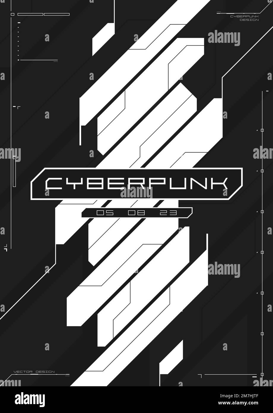 Cyberpunk futuristic poster. Modern cyberpunk design for web and print ... Cyberpunk futuristic poster. Modern cyberpunk design for web and print ...