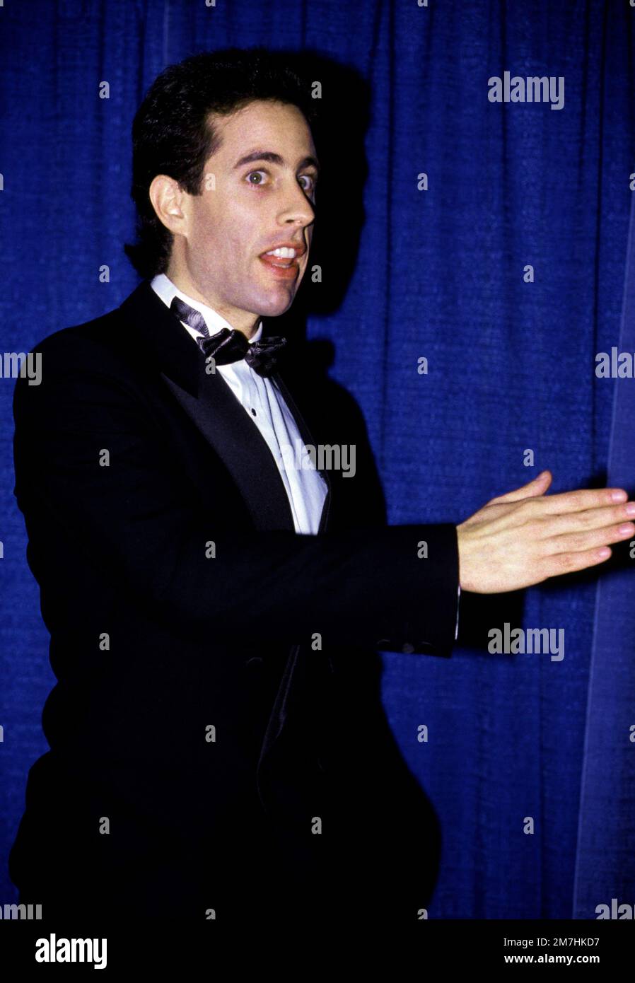 Jerry Seinfeld performing on a TV show in 1988 Credit: Ron Wolfson ...