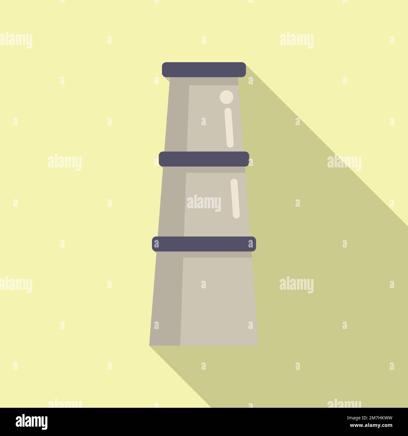 Pollution chimney icon flat vector. Smoke factory. Fireplace stack ...